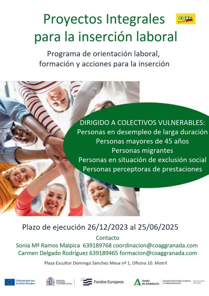 PROYECTOS INTEGRALES PARA LA INSERCIÓN LABORAL - COAG Andalucía